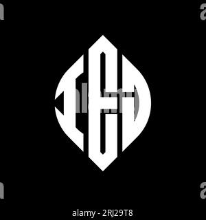 IEJ circle letter logo design with circle and ellipse shape. IEJ ...