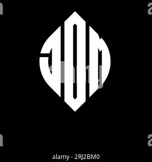 JDM circle letter logo design with circle and ellipse shape. JDM ...