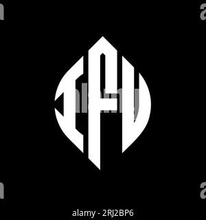 IFU circle letter logo design with circle and ellipse shape. IFU ...