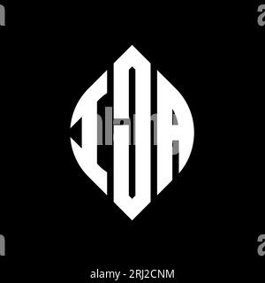 IJA circle letter logo design with circle and ellipse shape. IJA ...