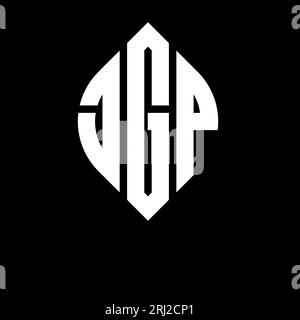 JGP circle letter logo design with circle and ellipse shape. JGP ...