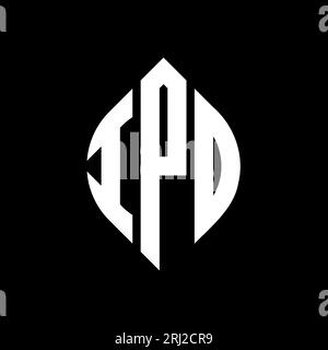 IPD circle letter logo design with circle and ellipse shape. IPD ...