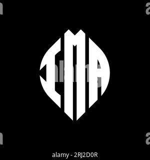 IMA circle letter logo design with circle and ellipse shape. IMA ...