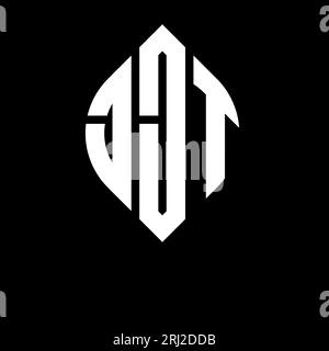 JJT circle letter logo design with circle and ellipse shape. JJT ...