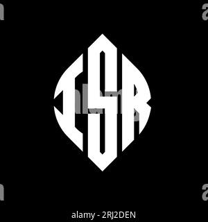 ISR circle letter logo design with circle and ellipse shape. ISR ...