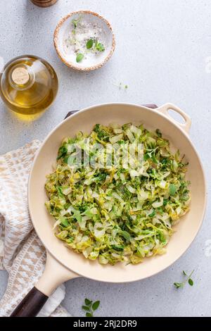 Homemade Irish Sauteed Cabbage with Salt and Pepper Stock Photo - Alamy