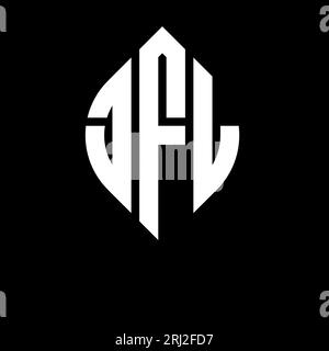 JFL circle letter logo design with circle and ellipse shape. JFL ...