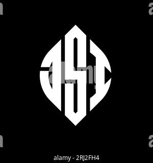 JSI circle letter logo design with circle and ellipse shape. JSI ...
