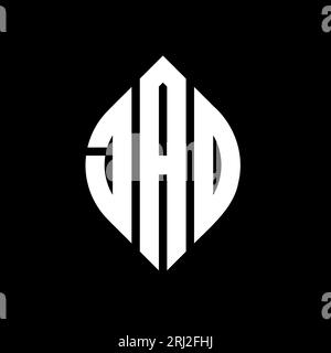 JAO circle letter logo design with circle and ellipse shape. JAO ...