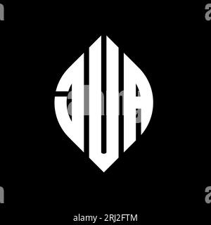 JUA circle letter logo design with circle and ellipse shape. JUA ...