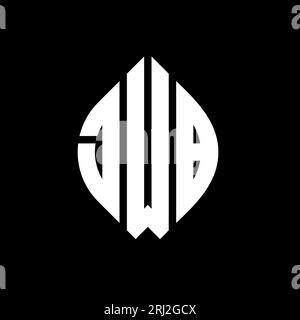 JWB circle letter logo design with circle and ellipse shape. JWB ...