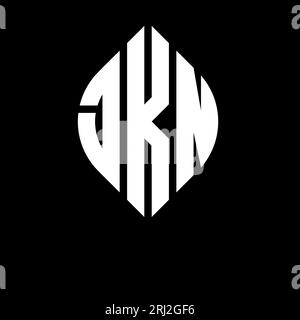 JKN circle letter logo design with circle and ellipse shape. JKN ...