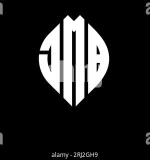 JMB circle letter logo design with circle and ellipse shape. JMB ...