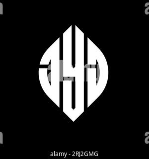 JYJ circle letter logo design with circle and ellipse shape. JYJ ...