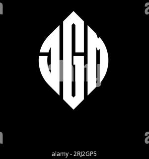 JGM circle letter logo design with circle and ellipse shape. JGM ...