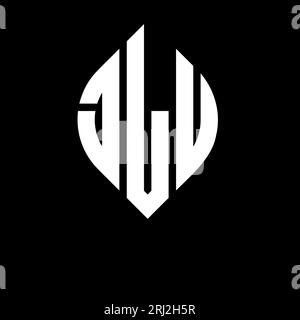 JLU circle letter logo design with circle and ellipse shape. JLU ...