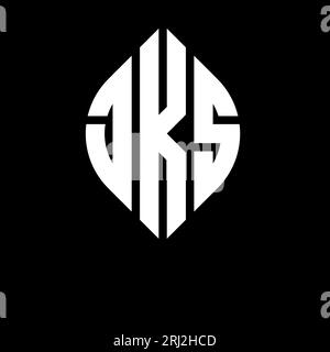 JKS circle letter logo design with circle and ellipse shape. JKS ...