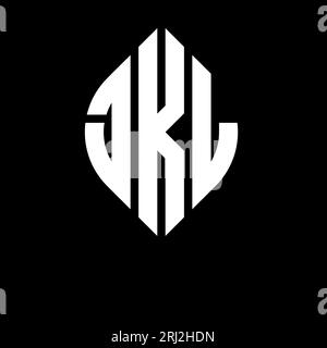 JKL circle letter logo design with circle and ellipse shape. JKL ellipse letters with ...