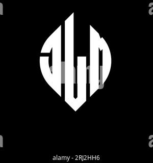 JLM circle letter logo design with circle and ellipse shape. JLM ...