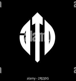 JTO circle letter logo design with circle and ellipse shape. JTO ...