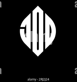 JOO circle letter logo design with circle and ellipse shape. JOO ...