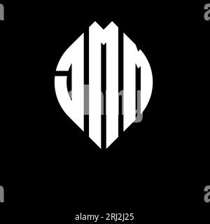 JMM circle letter logo design with circle and ellipse shape. JMM ...