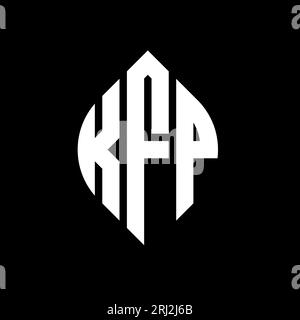 KFP circle letter logo design with circle and ellipse shape. KFP ...