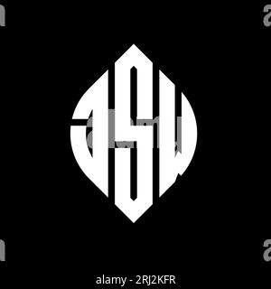 JSW circle letter logo design with circle and ellipse shape. JSW ...