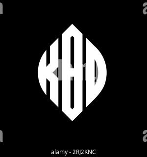 KBD circle letter logo design with circle and ellipse shape. KBD ...