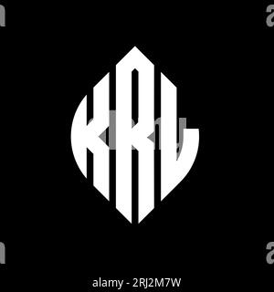 KRL circle letter logo design with circle and ellipse shape. KRL ...