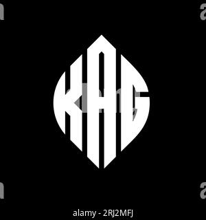 KAG circle letter logo design with circle and ellipse shape. KAG ...