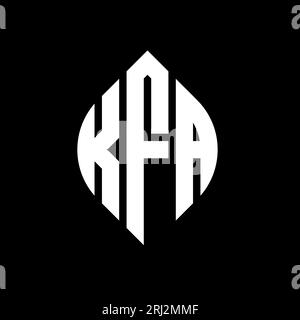 KFA circle letter logo design with circle and ellipse shape. KFA ...