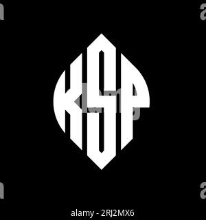 KSP circle letter logo design with circle and ellipse shape. KSP ...