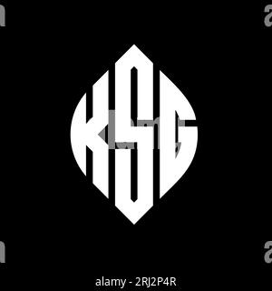 KSG circle letter logo design with circle and ellipse shape. KSG ...