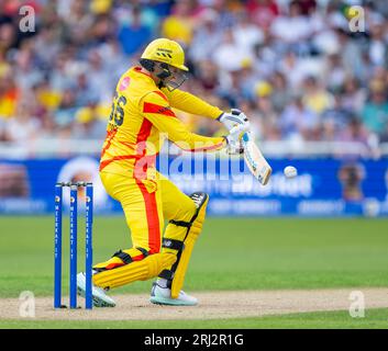 Trent Rockets’ Joe Root batting during The Hundred Men's match at Lord ...