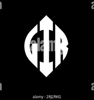 LIR circle letter logo design with circle and ellipse shape. LIR ...