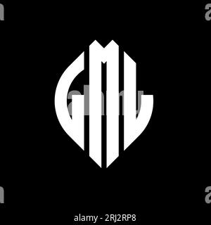 LML circle letter logo design with circle and ellipse shape. LML ...