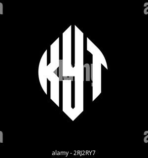 KYT circle letter logo design with circle and ellipse shape. KYT ...