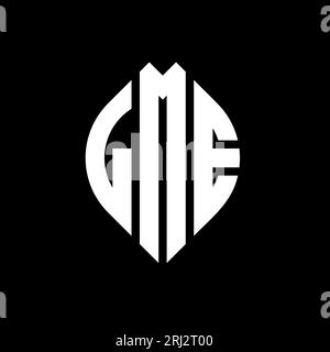 LME circle letter logo design with circle and ellipse shape. LME ...