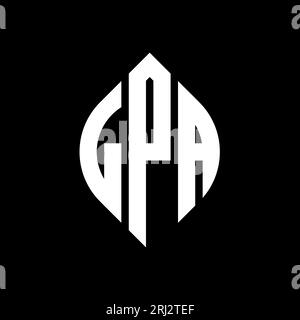 LPA circle letter logo design with circle and ellipse shape. LPA ...