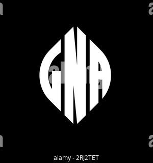 LNA circle letter logo design with circle and ellipse shape. LNA ...