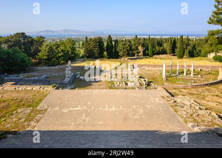 The archaeological site of the Asklepion on the island of Kos in Greece ...
