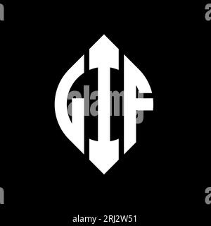 LIF circle letter logo design with circle and ellipse shape. LIF ...