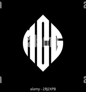 MCG circle letter logo design with circle and ellipse shape. MCG ...