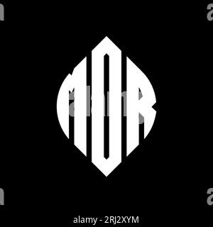 MDR circle letter logo design with circle and ellipse shape. MDR ...