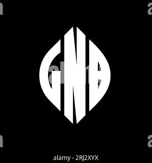 LNB circle letter logo design with circle and ellipse shape. LNB ...