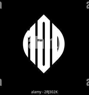 MJD circle letter logo design with circle and ellipse shape. MJD ...