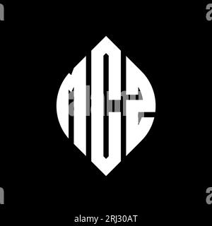 MCZ circle letter logo design with circle and ellipse shape. MCZ ...