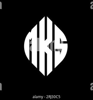 MKS circle letter logo design with circle and ellipse shape. MKS ...