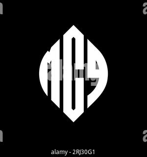 MCQ circle letter logo design with circle and ellipse shape. MCQ ...